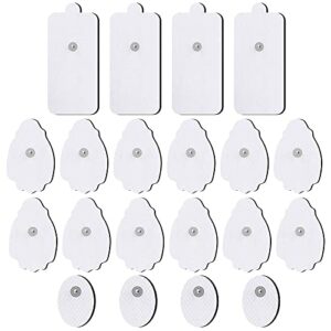 TENS/EMS Unit Replacement Pads NURSAL 20 Pack 3.5mm Snap Electrode Pads for Electrotherapy (Not Fit NURSAL Blue Tens) Reuse More Than 30 Times, Compatible with Belifu, AVCOO, MEDVICE TENS Machine