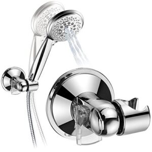 hotelspa universal angle-adjustable hand shower wall bracket for easy reach/perfect angle fits any shower! patented push-lock provides superior suction power. self-adhesive slide-in holder included