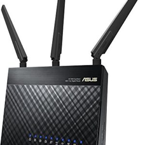 ASUS WiFi Router (RT-AC1900P) - Dual Band Gigabit Wireless Internet Router, 5 GB Ports, Gaming & Streaming, AiMesh Compatible, Free Lifetime Internet Security, Parental Control equivalent to RT-AC68U