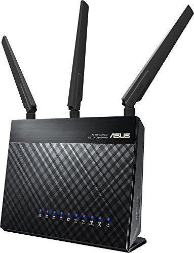 ASUS WiFi Router (RT-AC1900P) - Dual Band Gigabit Wireless Internet Router, 5 GB Ports, Gaming & Streaming, AiMesh Compatible, Free Lifetime Internet Security, Parental Control equivalent to RT-AC68U