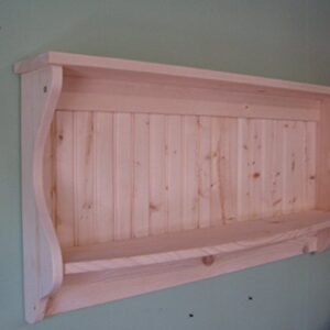 48" Pine Plate Rack Wall Shelf Unfinished