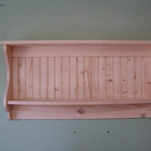 48" Pine Plate Rack Wall Shelf Unfinished