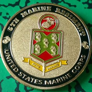 Marine Corps 5th Marine Regiment Military Colorized Challenge Art Coin