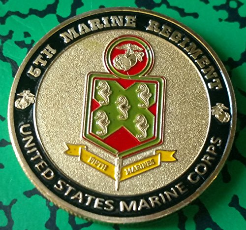 Marine Corps 5th Marine Regiment Military Colorized Challenge Art Coin