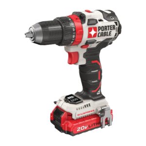 porter-cable 20v max* cordless drill / driver kit, 1/2-inch (pcck607lb)