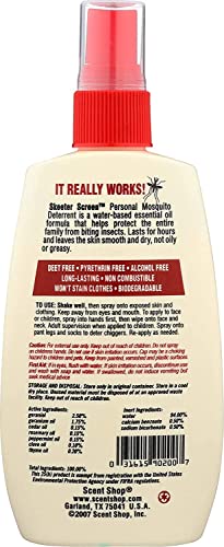 Skeeter Screen 90200 Mosquito Deterrent Spray, 4 oz, Red