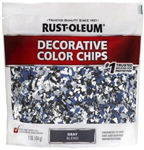 rust-oleum 301359 decorative color chips, gray blend, 1lb(454g)