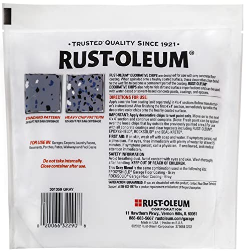 Rust-Oleum 301359 Decorative Color Chips, Gray Blend, 1lb(454g)