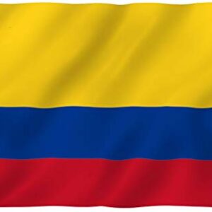 Anley Fly Breeze 3x5 Foot Colombia Flag - Vivid Color and Fade proof - Canvas Header and Double Stitched - Colombian National Flags Polyester with Brass Grommets 3 X 5 Ft