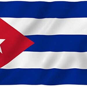 Anley Fly Breeze 3x5 Foot Cuba Flag - Vivid Color and Fade proof - Canvas Header and Double Stitched - Cuban National Flags Polyester with Brass Grommets 3 X 5 Ft