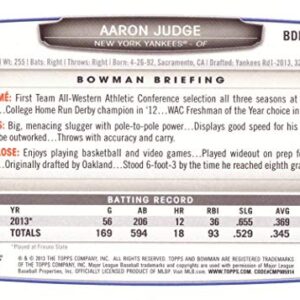 2013 Bowman Draft Picks Baseball #BDPP19 Aaron Judge Pre-Rookie Card - 1st Bowman Card