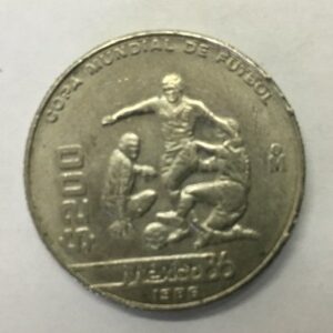 Mexico 1986 $200 Pesos World Soccer Cup Commemorative Coin