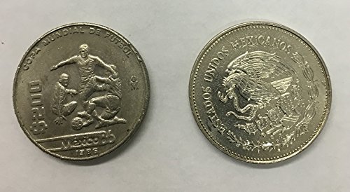 Mexico 1986 $200 Pesos World Soccer Cup Commemorative Coin