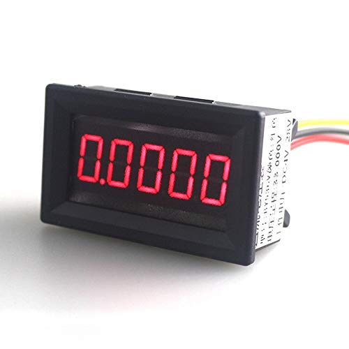 Eaglerich Mini Car LED Display Digital Voltmeter DC 4-30V 0.36" 5 Digit Voltage Panel Meter Red 3 Wires