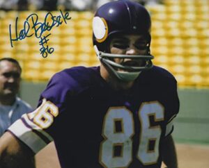 autographed hal bedsole 8x10 minnesota vikings photo