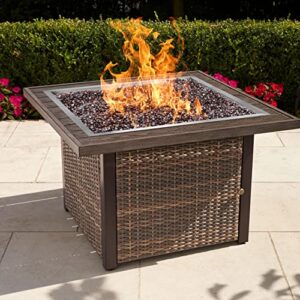 Onlyfire Square Stainless Steel Drop-in Fire Pit Burner Ring and Pan Assembly, 30-Inch