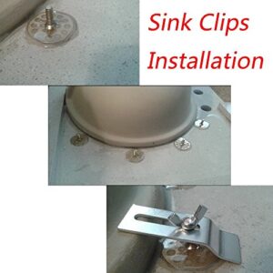 Hetai Kitchen Sinks Clips Epoxy Sink Clip Kits Undermount Kitchen Sink Clips 10 Pack