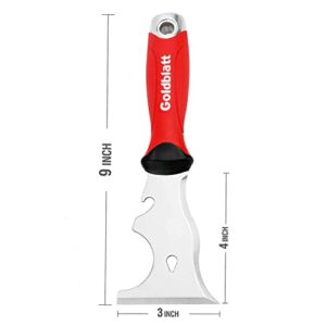 Goldblatt 9-in-1 Drywall Paint Scraper, Stainless Steel Putty Knife Scraper