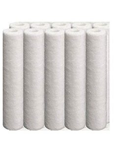 10-pack compatible with hf-360 polypropylene sediment filter - universal 10-inch 5-micron cartridge for culligan hf-360 whole house sediment filter clear housing by cfs