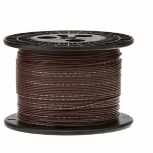 remington industries 16ul1007sldbro1000 16 awg gauge solid hook up wire, 1000 feet length, brown, 0.0508" diameter, ul1007, 300 volts