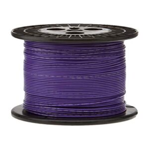 remington industries 16ul1007sldvio1000 16 awg gauge solid hook up wire, 1000 feet length, violet, 0.0508" diameter, ul1007, 300 volts