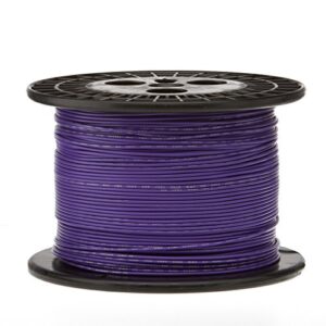 remington industries 16ul1007strvio1000 16 awg gauge stranded hook up wire, 1000 feet length, violet, 0.0508" diameter, ul1007, 300 volts