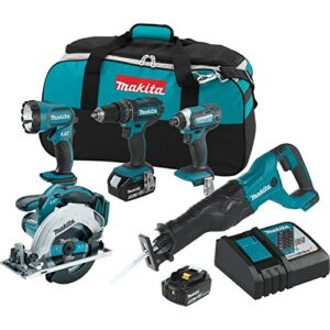 makita xt505 18v lxt® lithium-ion cordless 5-pc. combo kit (3.0ah)