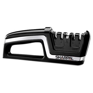 sharpal 104n professional 5-in-1 kitchen chef knife & scissors sharpener, sharpening tool for straight & serrated knives, repair and hone both euro/american and asian knife, fast sharpen scissor