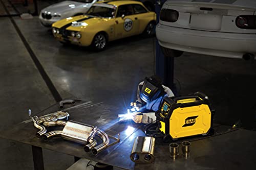 ESAB 0558102240 Rebel EMP 215IC Multi-Process MIG/TIG/Flux/Stick Welding System, sMIG Technology, 4.3" Screen, Victor Gas Regulator, TWECO Fusion 180 MIG Gun, TIG Torch and Electrode Holder