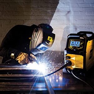 ESAB 0558102240 Rebel EMP 215IC Multi-Process MIG/TIG/Flux/Stick Welding System, sMIG Technology, 4.3" Screen, Victor Gas Regulator, TWECO Fusion 180 MIG Gun, TIG Torch and Electrode Holder