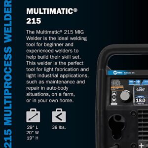 Miller Multimatic 215 Welder, Multiprocess Welder for 120/240-Volt Power Sources