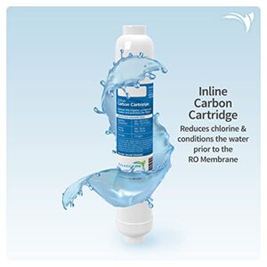 AQUATICLIFE Inline RO Buddie Replacement Cartridges - Includes Carbon Block Filter, Sediment Cartridge and 50 GPD Membrane for RO/RODI Reverse Osmosis Deionization Water Filter System Units