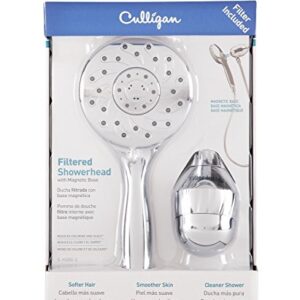 Culligan S-H200-C Hand-Held Showerhead with Magnetic Base and Filter, 10,000 Gallon, Brushed Chrome