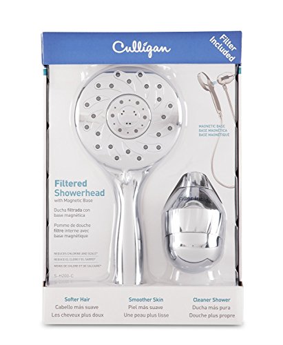 Culligan S-H200-C Hand-Held Showerhead with Magnetic Base and Filter, 10,000 Gallon, Brushed Chrome