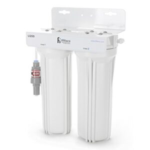 U200 Premium Drinking Water Filtration System 2 Stage w/Designer Faucet & Protection Valve