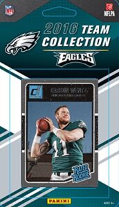 philadelphia eagles 2016 donruss factory sealed team set with carson wentz rookie card, ron jaworski, zach ertz plus