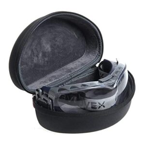 hermitshell hard travel case fits uvex stealth otg safety goggles anti-fog/anti-scratch coating s3970df (only case)