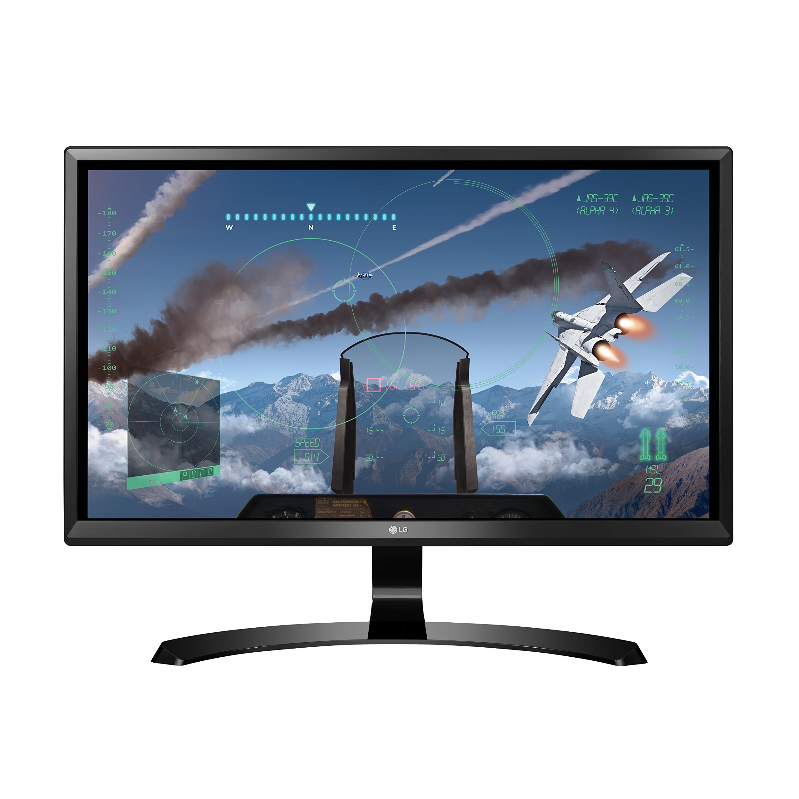 LG 24UD58-B Monitor 24" 4K Ultrafine (3840 x 2160) IPS Display, FreeSync, On-Screen Control, Screen Split 2.0, Game Mode, Black Stabilizer - Black