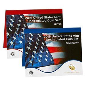 2016 p & d uncirculated coin set mint packaged