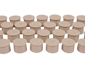 SummitLink Pool Fence Hole Cover Deck Patio Ground Caps (30, Almond Beige)