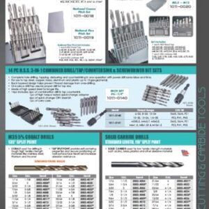 HHIP 5001-1020 20 Piece High Speed Steel Wire Gage Drill Set, Right Hand, #61-80