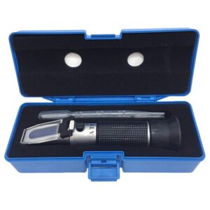 aichose brix refractometer with atc, dual scale - specific gravity & brix, hydrometer in wine making and beer brewing, homebrew kit