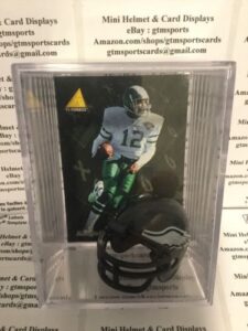 randall cunningham philadelphia eagles mini helmet card display collectible auto shadowbox autograph