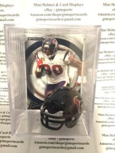 andre johnson houston texans mini helmet card display collectible auto wr shadowbox autograph