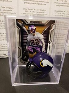 harrison smith minnesota vikings mini helmet card display case collectible auto shadowbox autograph