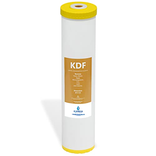 Express Water – Kinetic Degradation Fluxion Replacement Filter – Whole House Heavy Metal Replacement Water Filter – KDF Catalytic Carbon High Capacity Water Filter – 4.5” x 20” inch