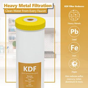 Express Water – Kinetic Degradation Fluxion Replacement Filter – Whole House Heavy Metal Replacement Water Filter – KDF Catalytic Carbon High Capacity Water Filter – 4.5” x 20” inch