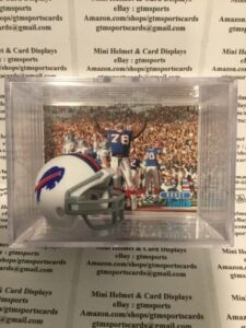 bruce smith buffalo bills mini helmet card display collectible sack auto shadowbox autograph