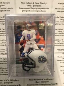 steve mcnair tennessee titans mini helmet card display case collectible auto qb shadowbox autograph