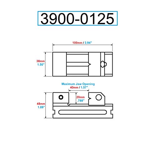 HHIP 3900-0125 38 mm Parallel Screwless Vise